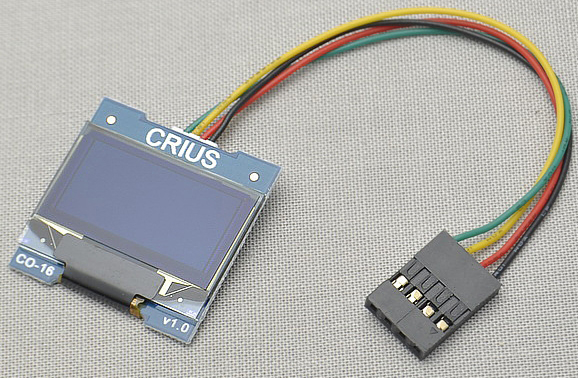 Afficheur OLED 128X64 pixels Crius CO-16 sur Texas Instrument CC3200 et ...
